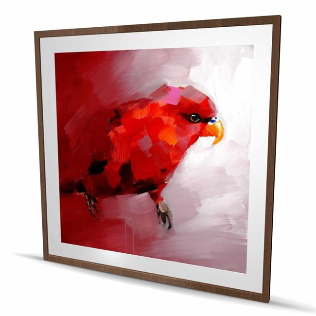 Begin Home Decor C1FM4848Y7X289 48 x 48 in. Abstract Red Parrot ...