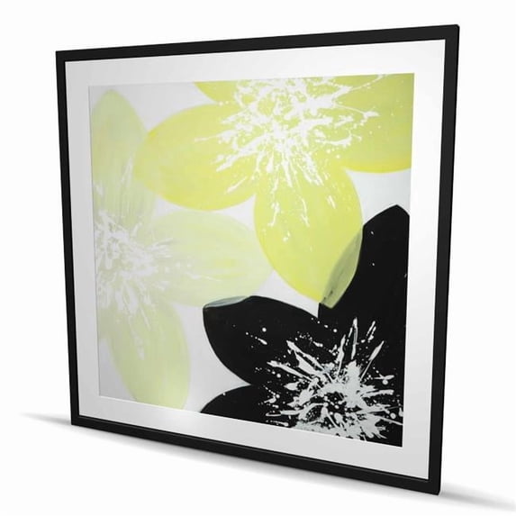 Begin Home Decor C1FM4848YM6RE1 48 x 48 in. Yellow Flowers with White ...