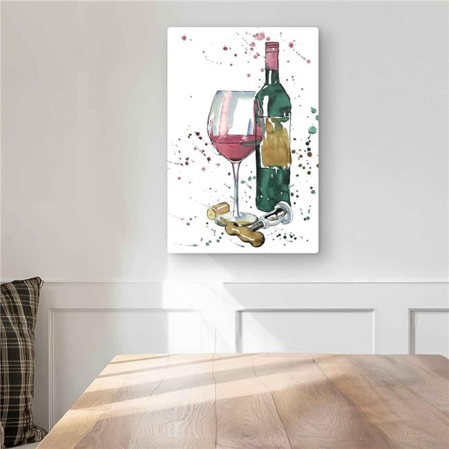 Begin Home Decor C1MP12188P74OX 12 x 18 in. Bottle of Red Wine ...