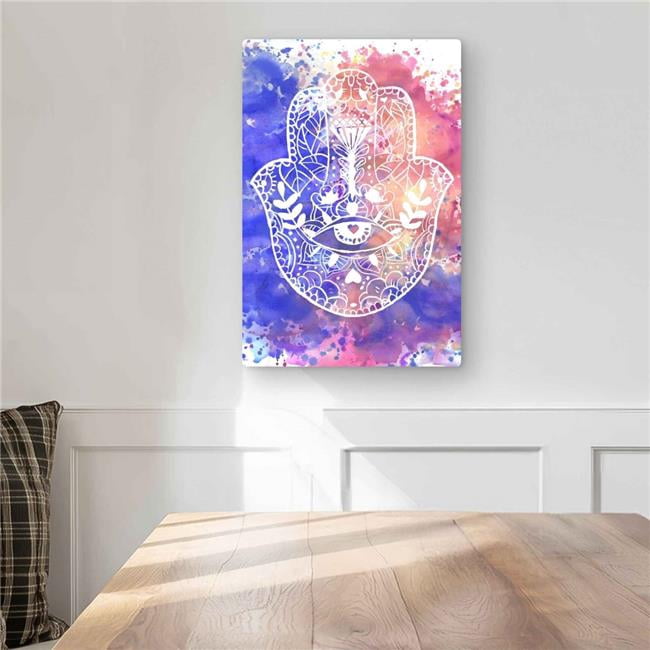 Begin Home Decor C1MP1218EZD47Q 12 x 18 in. Hamsa Hand Wall Art - Pink ...