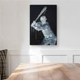 Begin Home Decor C1MP1218P3V3V0 12 x 18 in. Baseball Player Blue Metal ...