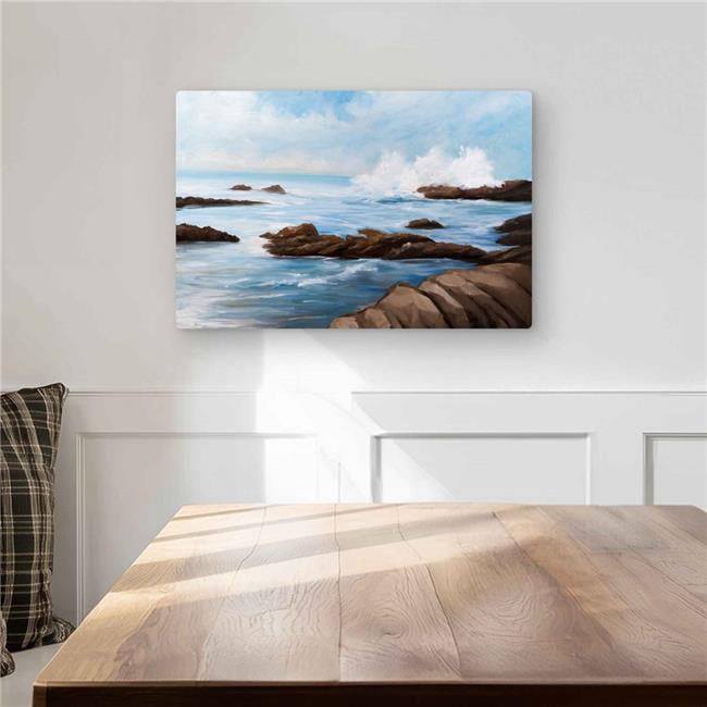Begin Home Decor C1MP1218VVERUU 12 x 18 in. Seaside Wave Wall Art ...