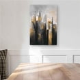 Begin Home Decor C1MP1218WWLHFU 12 x 18 in. Abstract Gold Skyscraper ...