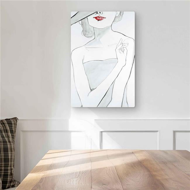 Begin Home Decor C1MP1218YQ0SYY 12 x 18 in. Woman with Hat Wall Art ...