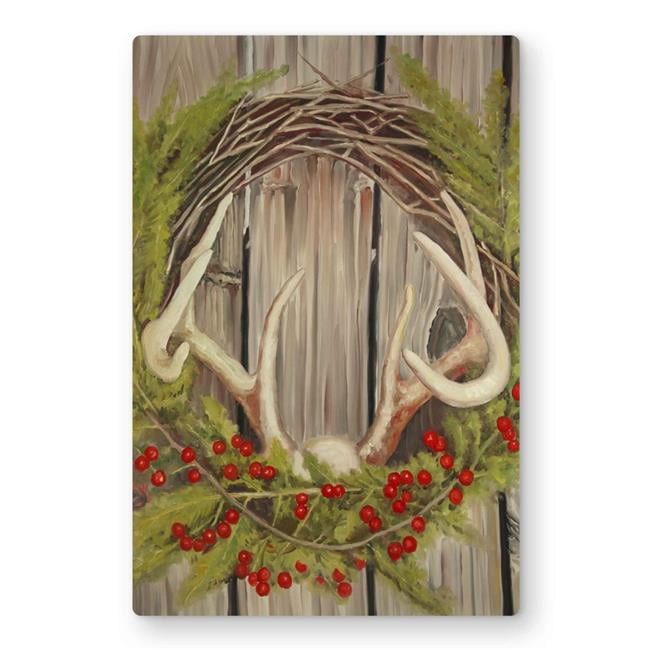 Begin Home Decor C1MP1218ZH8OGI 12 x 18 in. Christmas Wreath with ...