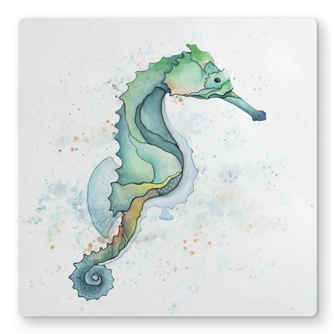 Begin Home Decor C1MP16164R7W8A 16 x 16 in. Sea Horse - Neo Mint Exotic ...