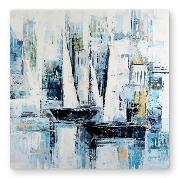 Begin Home Decor C1MP1616IDB123 16 x 16 in. Industrial Style Boats Wall ...