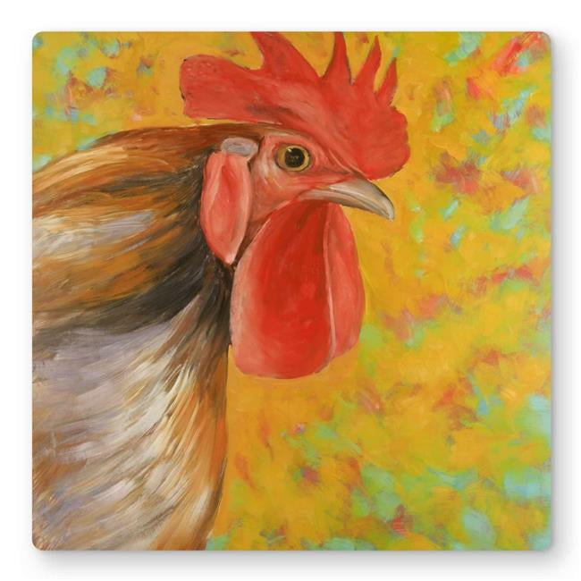 Begin Home Decor C1MP1616TMSRBO 16 x 16 in. Colorful Rooster - Kitchen ...