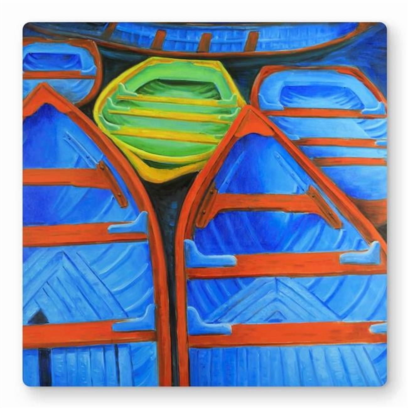 Begin Home Decor C1MP1616UQ0U7B 16 x 16 in. Colorful Canoes Wall Art ...