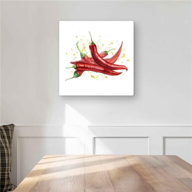 Begin Home Decor C1MP1616ZE1KKG 16 x 16 in. Red Hot Peppers Wall Art ...