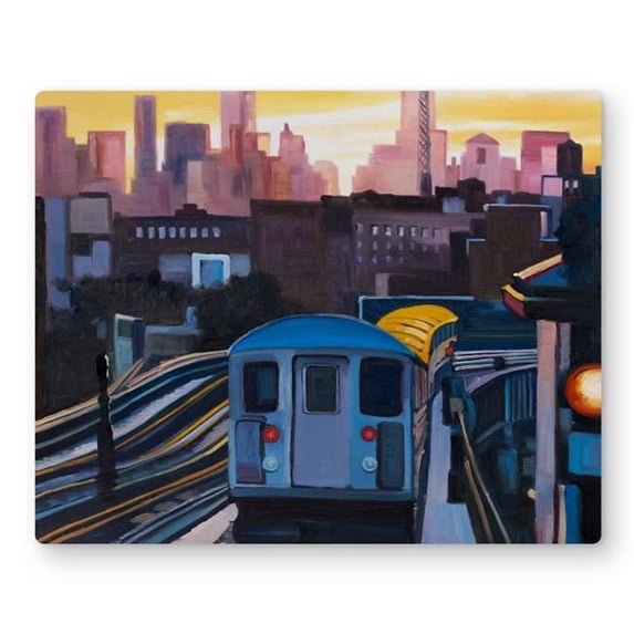 Begin Home Decor C1MP1620L0FW49 16 x 20 in. Sunset Over the Subway In ...