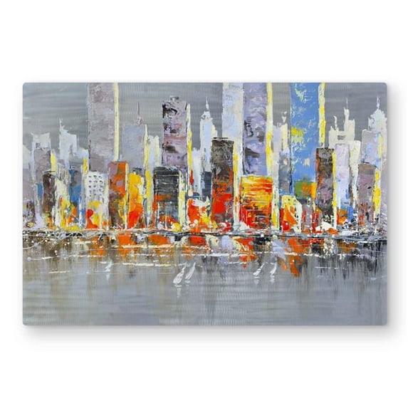 Begin Home Decor C1MP2030ID4LQ4 20 x 30 in. Color Splash Cityscape ...