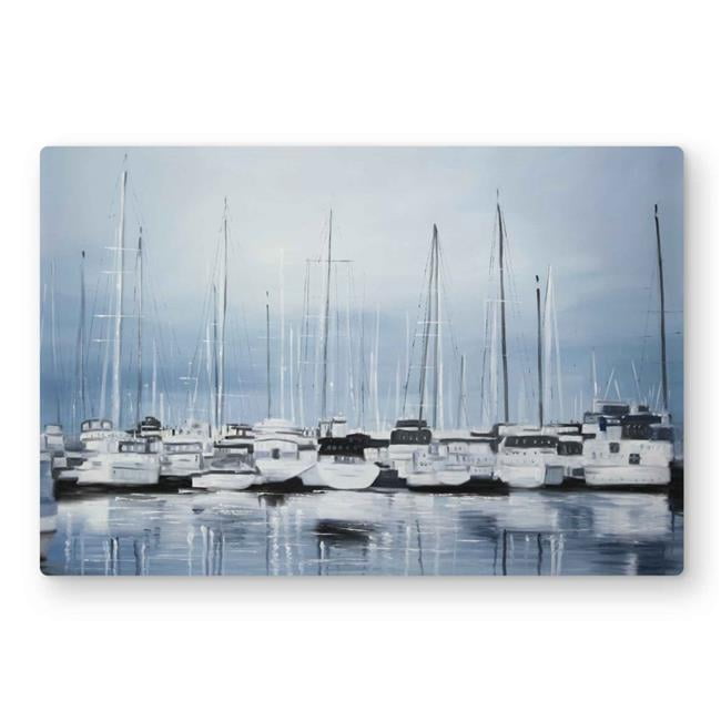 Begin Home Decor C1MP24365OZWN6 24 x 36 in. Boats at the Dock 2 Wall ...