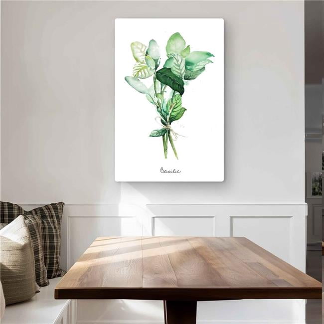 Begin Home Decor C1MP2436NKRCWA 24 x 36 in. Tied Up Basil Leaves Bundle ...