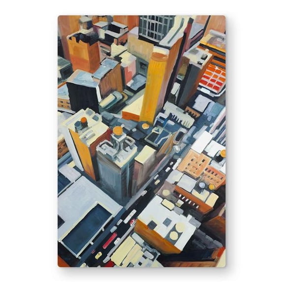 Begin Home Decor C1MP2436ZHSUNY High Top View of Buildings In York Wall ...