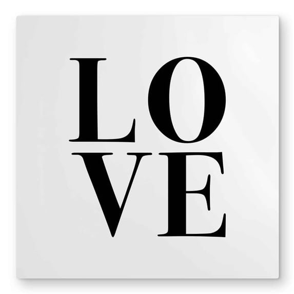 Begin Home Decor C1MP3232E1VMJV 32 x 32 in. Love - Shapes Black Metal ...