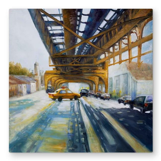 Begin Home Decor C1MP3232ISMRCA 32 x 32 in. Cars Under the Bridge ...