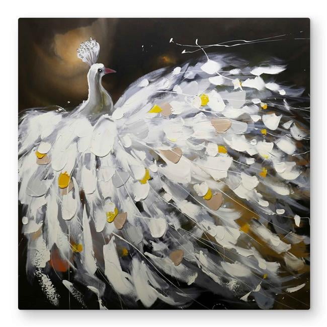 Begin Home Decor C1MP3232UKUNZ2 32 x 32 in. Abstract Peacock - Exotic ...