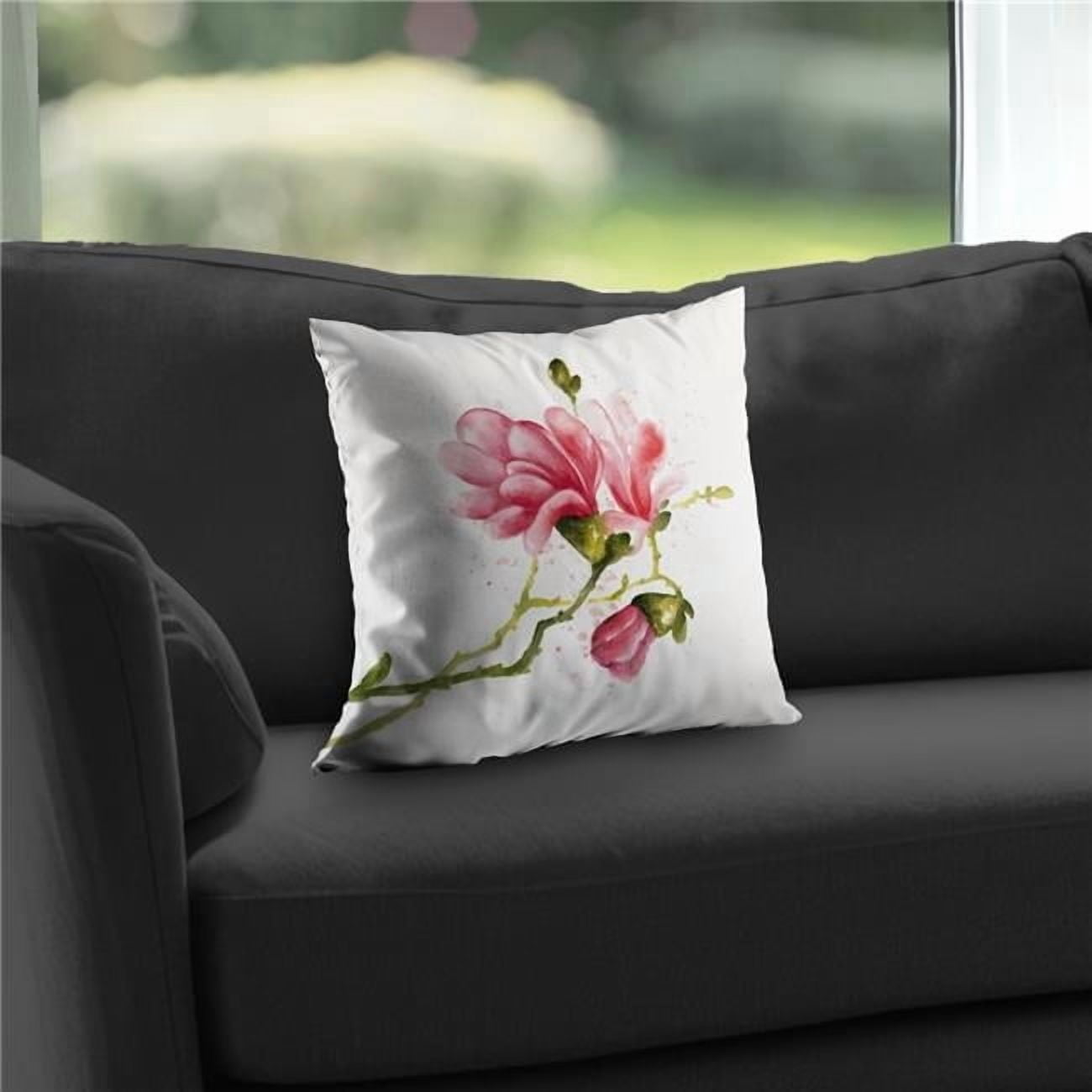 Begin Home Decor C1PC1414K1LI69 14 x 14 in. Magnolia Flowers Poly Twill ...