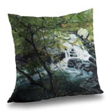 Begin Home Decor C1PT141465G3AM 14 x 14 in. Peaceful Fall Green Trees ...