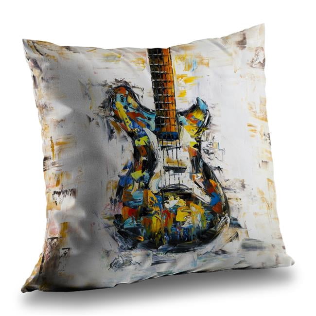 Begin Home Decor C1PT1414KML53Z 14 x 14 in. Abstract Colorful Guitar ...