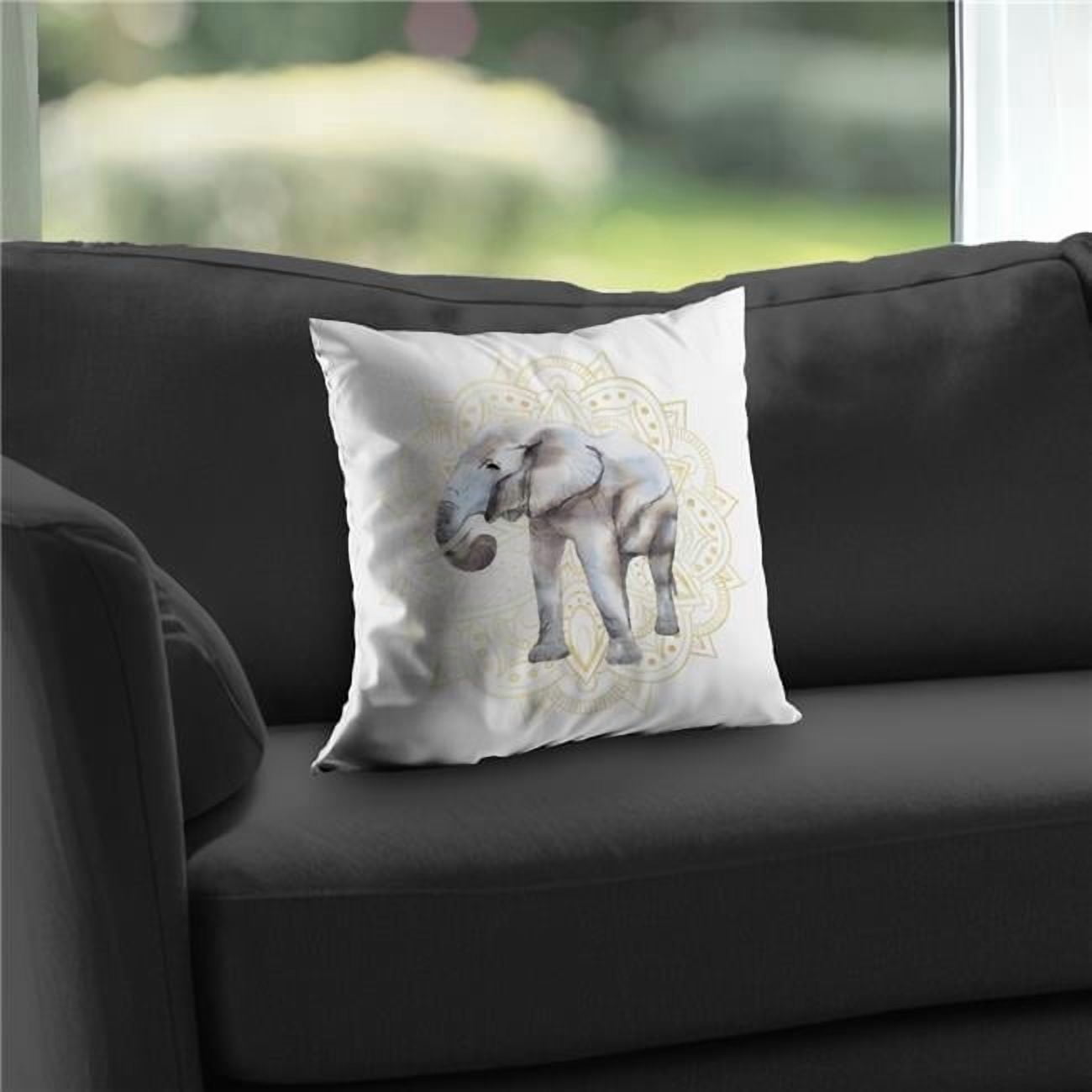 Begin Home Decor C1PT1414KXKVKI 14 x 14 in. Elephant on Mandalas ...