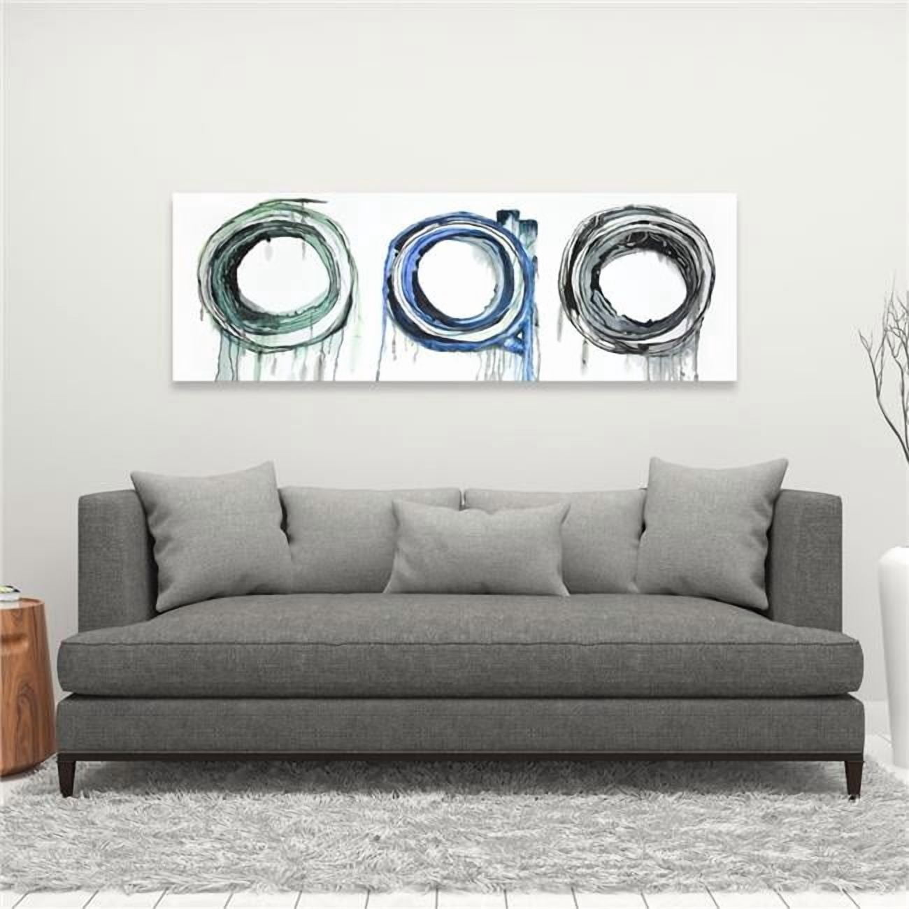 Begin Home Decor C1RC1648OD3NG5 16 x 48 in. Trio of Circles - Abstract ...