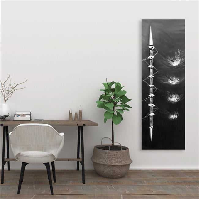 Begin Home Decor C1RC2060ISO5RH 20 x 60 in. Rowing Boat Race Monochrome ...