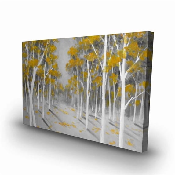 Begin Home Decor C1RC2436N9HTKI 24 x 36 in. Yellow Birch Forest - Gray ...