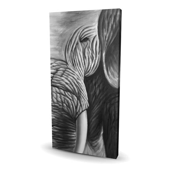 Begin Home Decor C1RC24481LMLA9 24 x 48 in. Elephant - African Gray ...