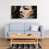 Begin Home Decor C1RC2448FBRGGL 24 x 48 in. Abstract Woman Portrait ...