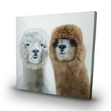 Begin Home Decor C1RC32323VP00I 32 x 32 in. Two Lamas - White Canvas ...