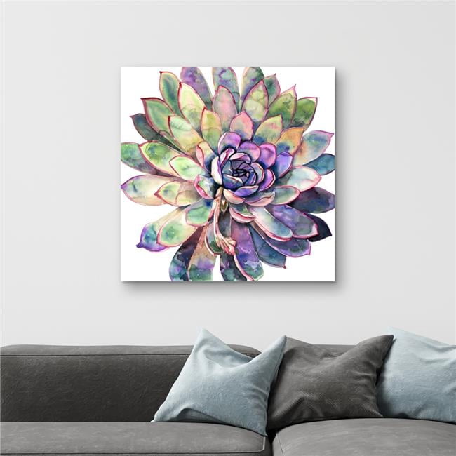Begin Home Decor C1RC3232J4PB3I 32 x 32 in. Multicolored Succulent ...
