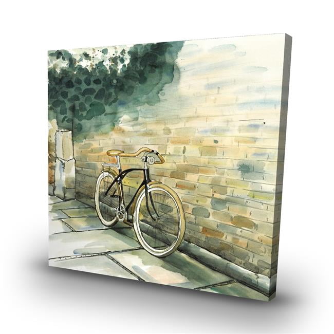 Begin Home Decor C1RC3232YEU4N9 32 x 32 in. Old Urban Bicycle ...