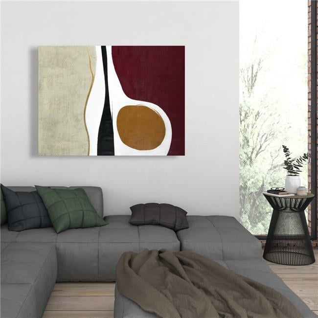 Begin Home Decor C1RC364812E9MO 36 x 48 in. Multiform Beige Shapes Canvas - Elegant Home Decor ...