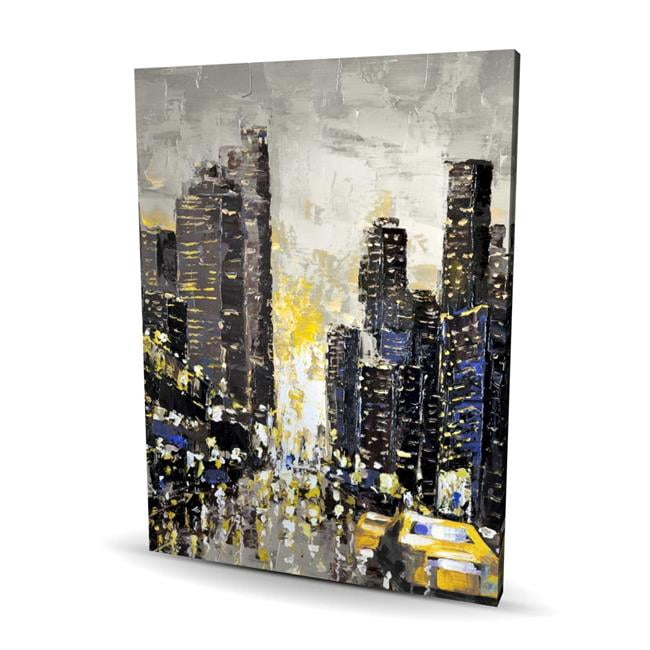 Begin Home Decor C1RC3648C6NP0Z 36 x 48 in. Abstract City Canvas ...