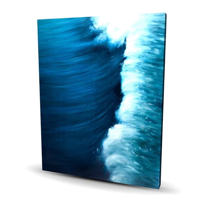 Begin Home Decor C1RC4860ALBVTN 48 x 60 in. Wave Bathroom Blue Canvas ...