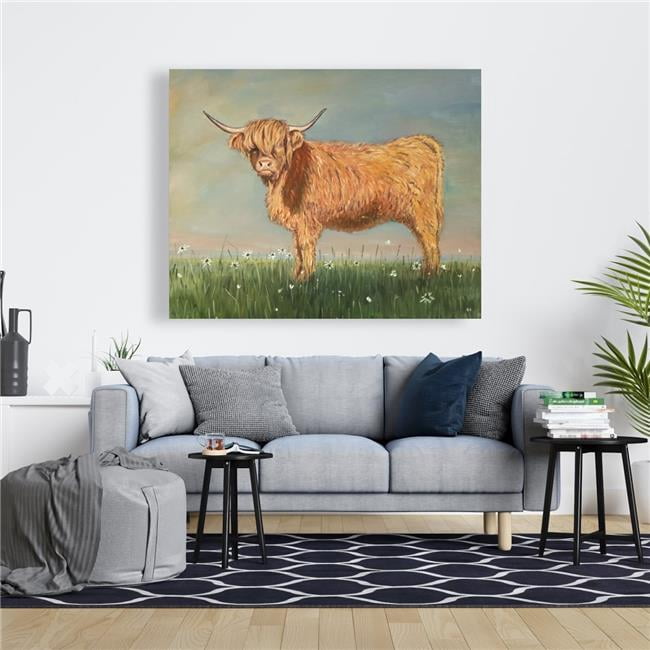 Begin Home Decor C1RC4860WFZKY0 48 x 60 in. Daisy the Highland Cow ...