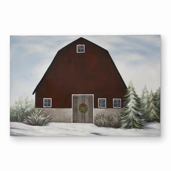 Begin Home Decor C1ROAR239B4B7N 2 x 3 ft. Its Winter on the Farm ...