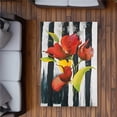 Begin Home Decor C1ROAR35J17MFN 3 x 5 ft. Flowers on Black & White ...