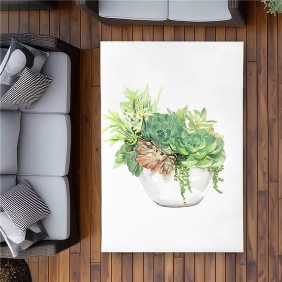 Begin Home Decor C1ROAR46DSRFGP 4 x 6 ft. Succulent Assortment in a Pot ...