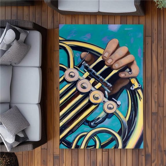 Begin Home Decor C1ROAR46EEWEG4 4 x 6 ft. Musician with French Horn ...