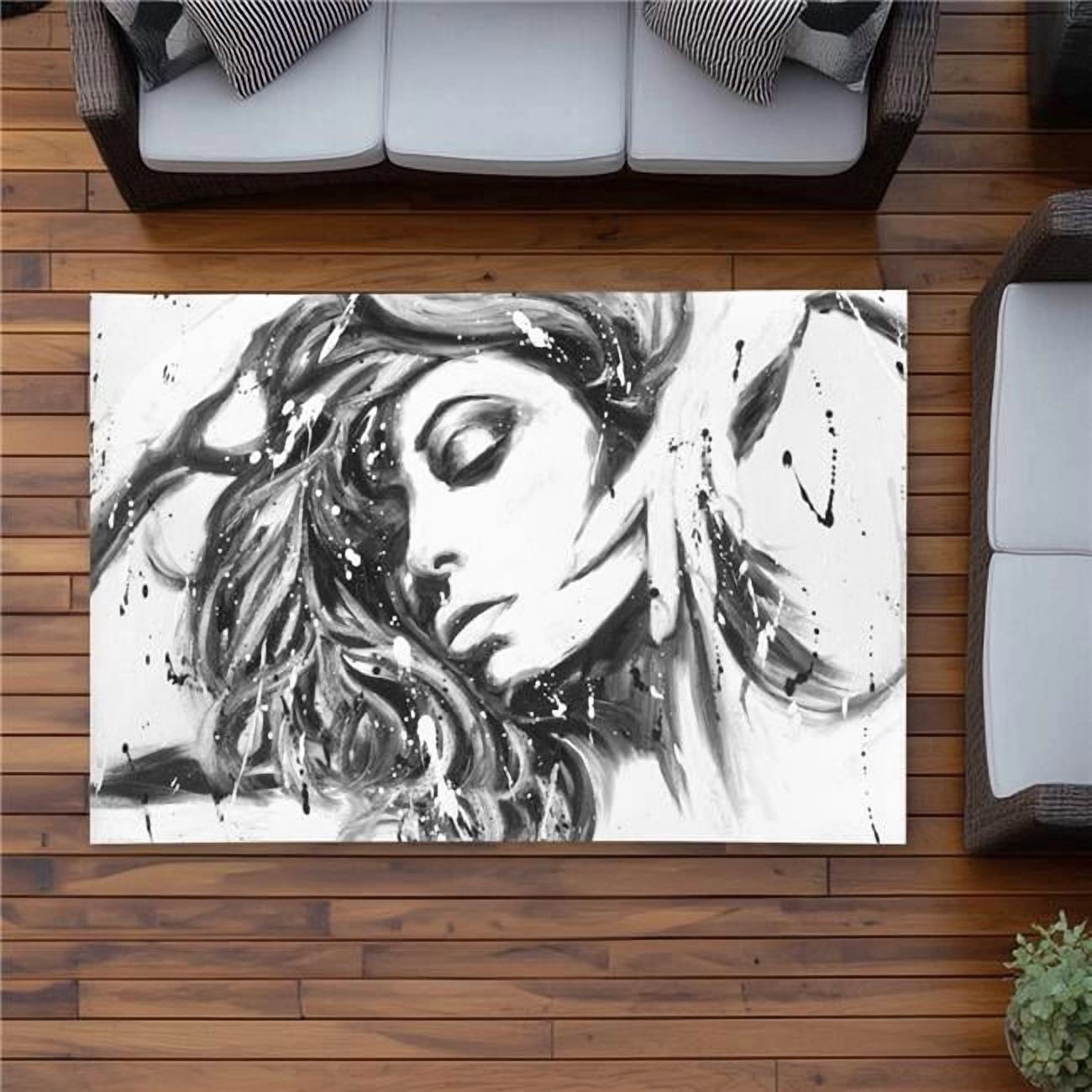Begin Home Decor C1ROAR46S0CEP9 4 x 6 ft. Dance All Night White Bedroom ...