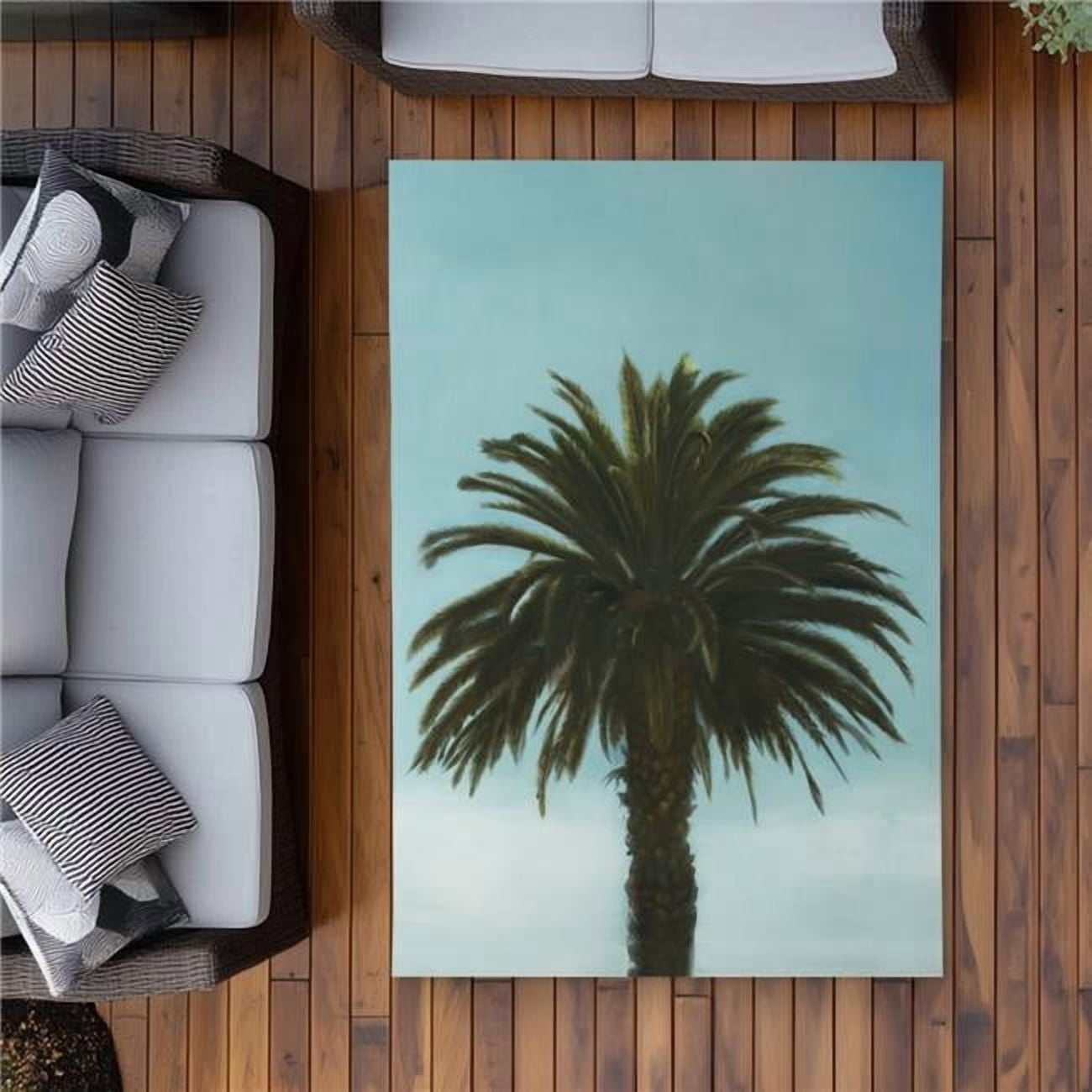 Begin Home Decor C1ROAR46VVTK1S 4 x 6 ft. Tropical Palm Marine Bathroom ...