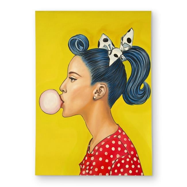 Begin Home Decor C1ROAR578YE2RS 5 x 7 ft. Retro Woman Ponytail Outdoor ...