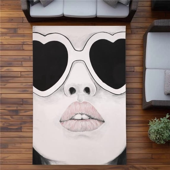 Begin Home Decor C1ROAR57QWJ4UD 5 x 7 ft. Mademoiselle in Pink ...