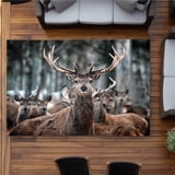 Begin Home Decor C1ROAR57S0RPQP 5 x 7 ft. Stags Office Farm Animals ...