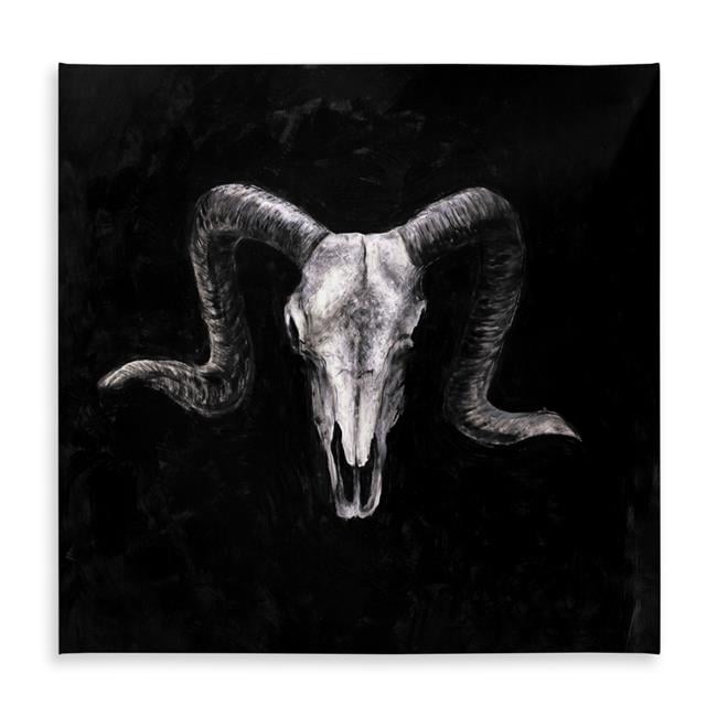 Begin Home Decor C1TC58588VNX8U 58 x 58 in. Ram Skull Grunge Style ...