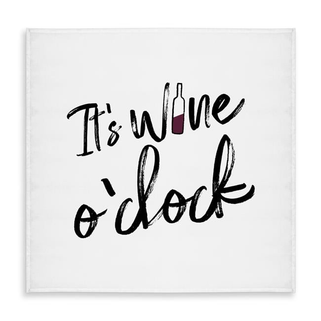 Begin Home Decor C1TC5858KRIQP1 58 x 58 in. Its Wine O Clock II ...
