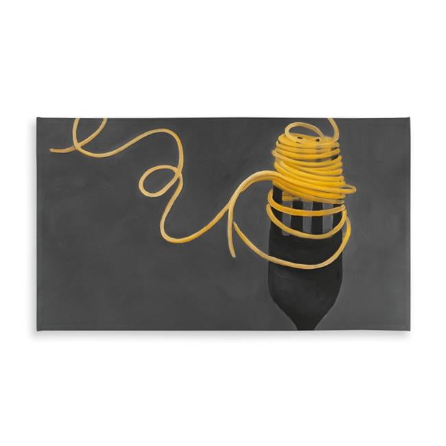 Begin Home Decor C1TCLRGE4PI9ZK 58 x 102 in. Object Gray Spaghetti Fork ...